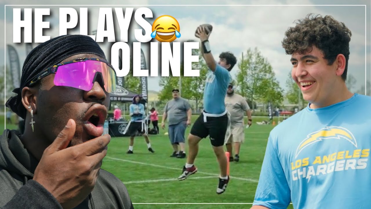 This LINEMAN Went Crazy At Receiver! (14U FLAG FOOTBALL) - YouTube