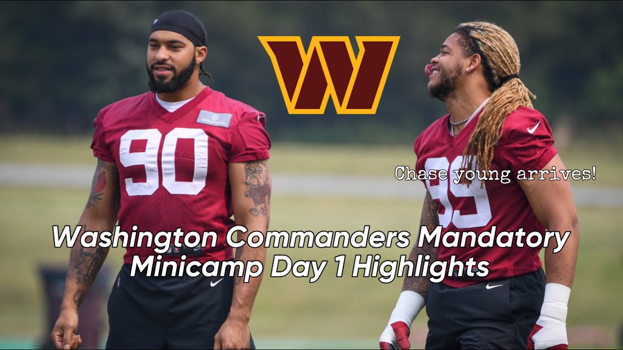 Washington Commanders Mandatory Minicamp Day 1 Highlights | Chase Young ...