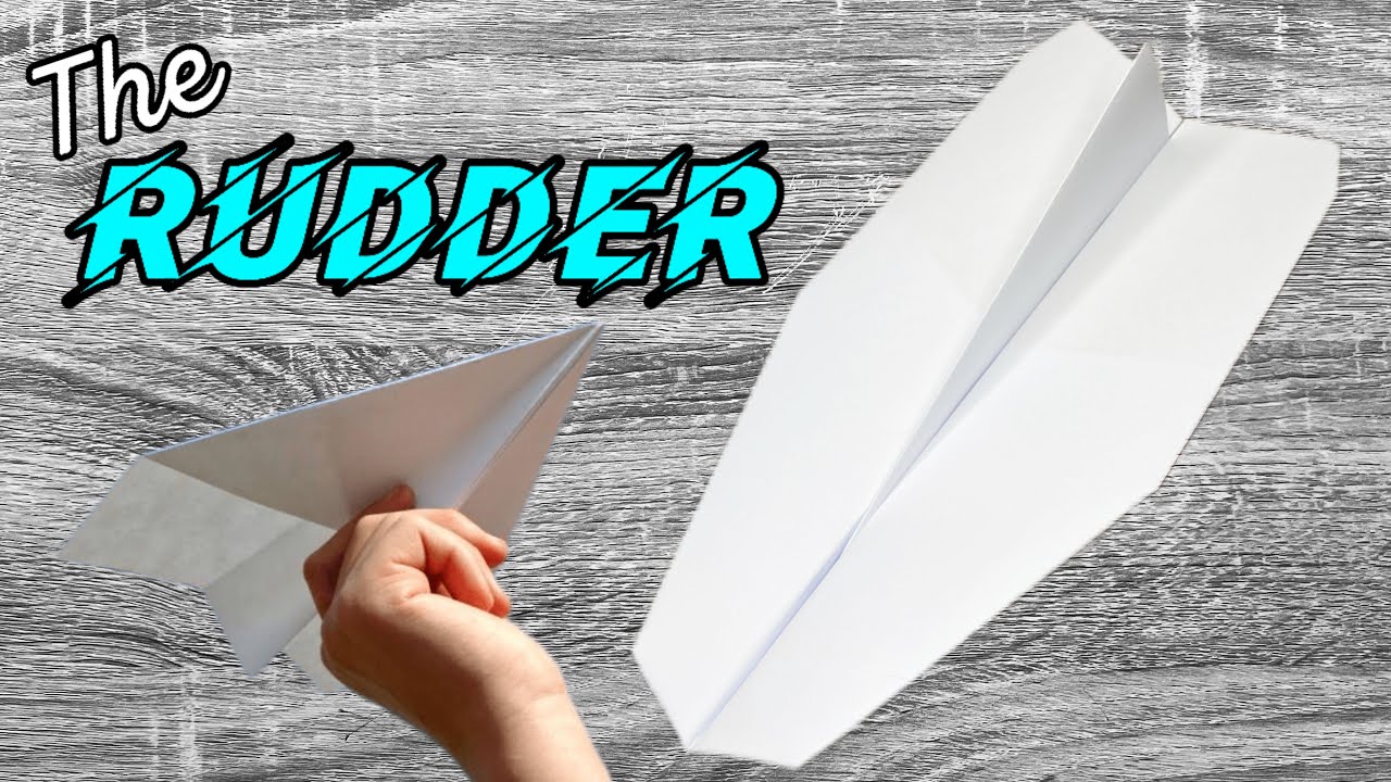 How to make The RUDDER! | The Ultimate Glider paper plane in 3 Minutes ...