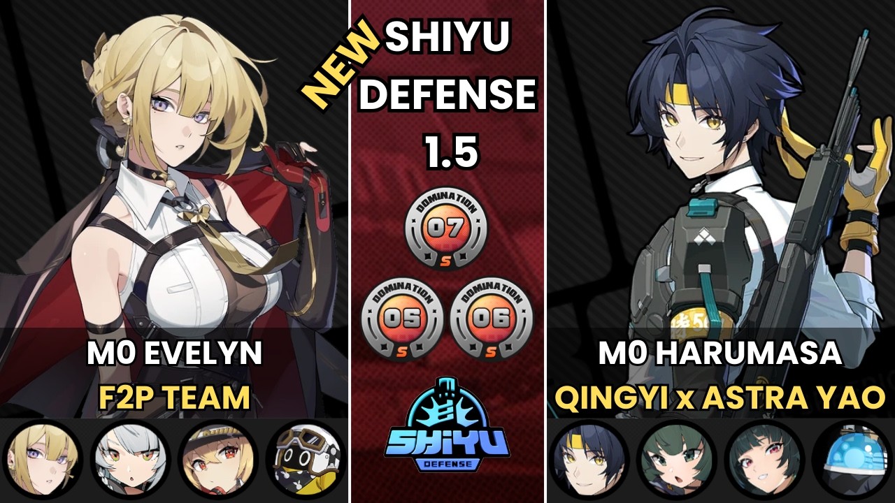 Evelyn F2P Team | Harumasa Qingyi Astra YaoZZZ | NEW Shiyu Defense 5 ...