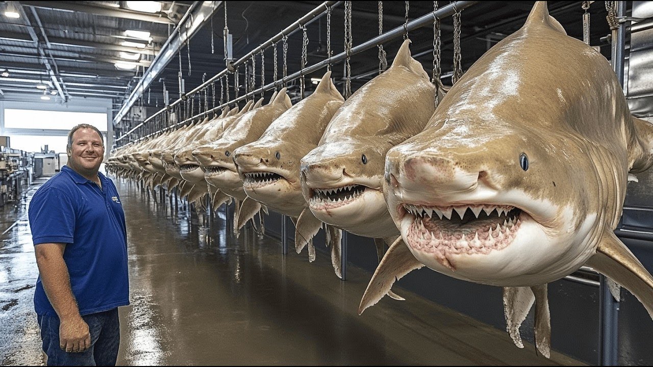 Shark Fishing and Processing For Meat, Skin And Fins Inside the Shocking Shark Industry - YouTube