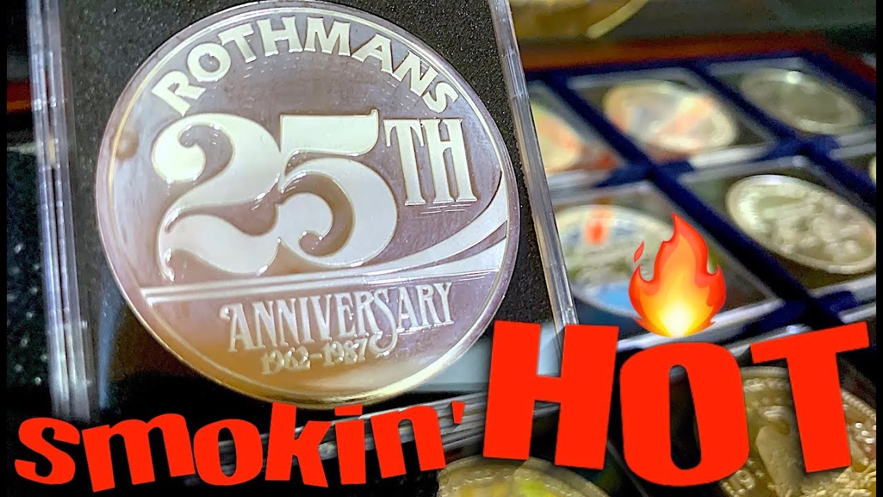 Smokin' 🚭 vintage SILVER! ... RARE 1987 Rothmans Singapore anniversary ...
