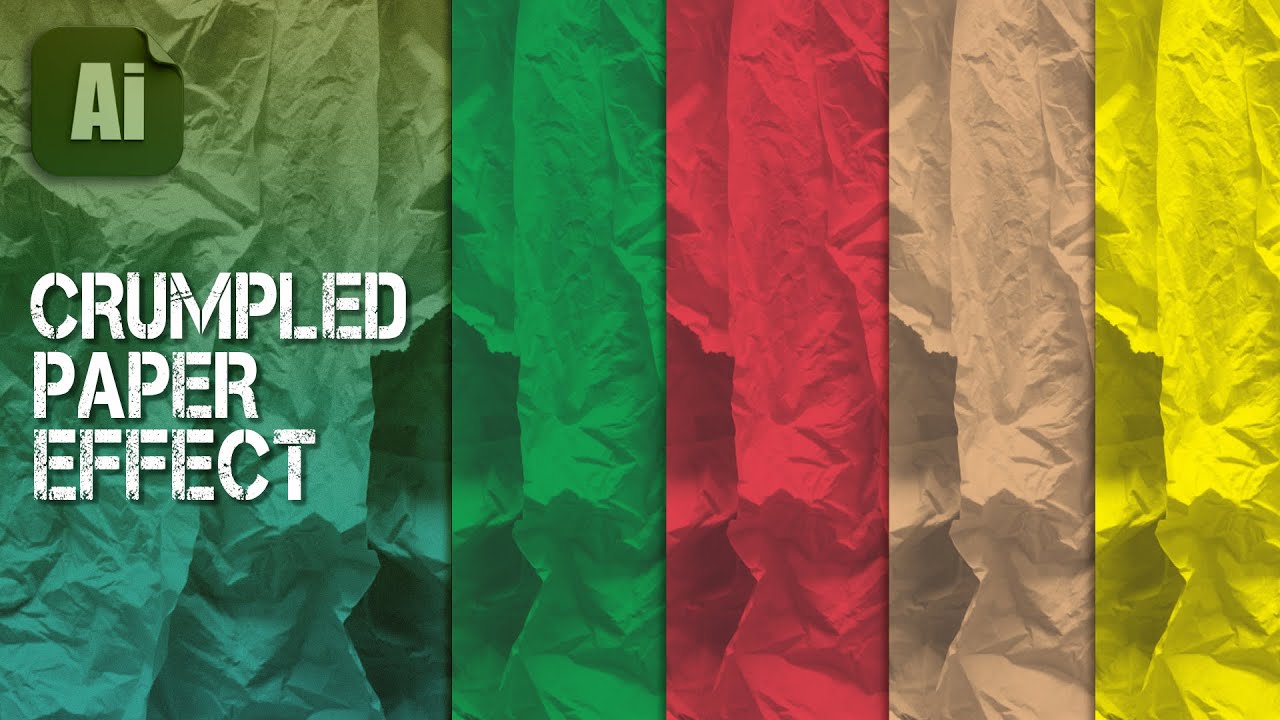 How to Add Crumpled Paper Texture to Design, Adobe Illustrator Tutorials - YouTube