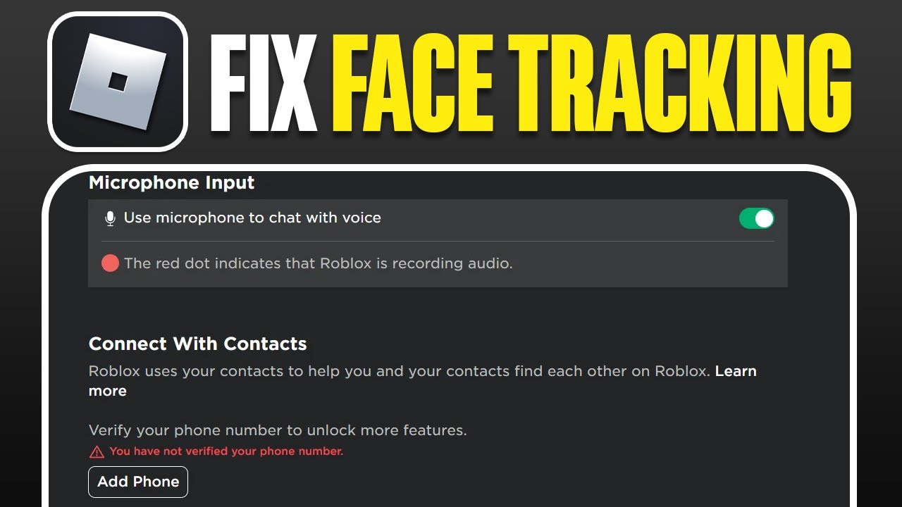 How To Fix Roblox Face Tracking Not Working Or Not Showing Up - YouTube