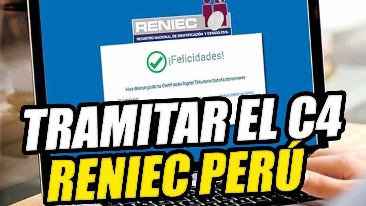 CÓMO TRAMITAR EL CERTIFICADO C4 ( PASO A PASO) - RENIEC POR PLATAFORMA INTERNET - YouTube