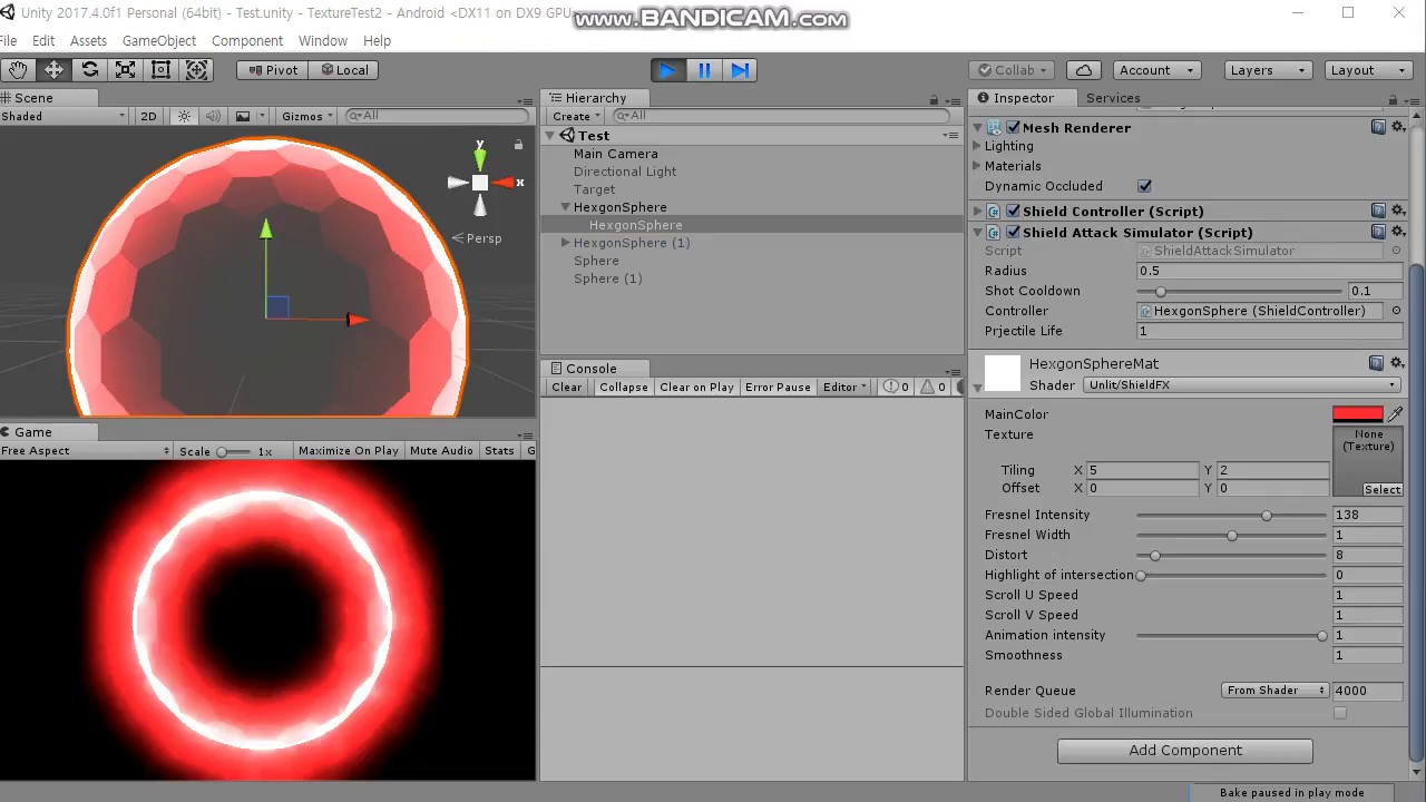 Unity Shield Effect 0.1v - YouTube