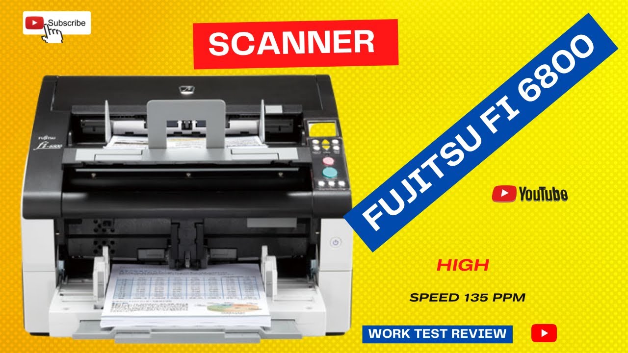 Scanner Fujitsu fi 6800 High speed 135 PPM A3 _Pak izzat - YouTube