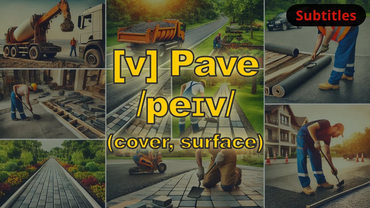 [v] Pave meaning (cover, surface) with 5 examples - YouTube