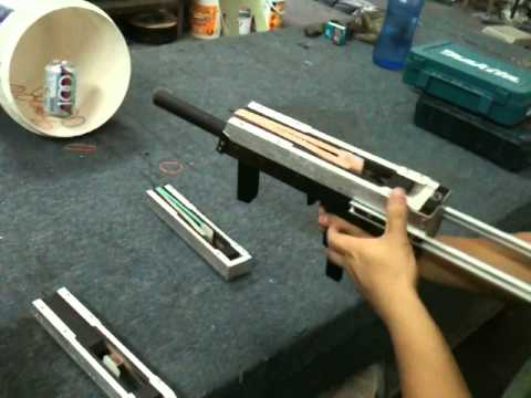 Rubber band gun (SMG MP7 3 Magazine reload 48 ROUND) - YouTube