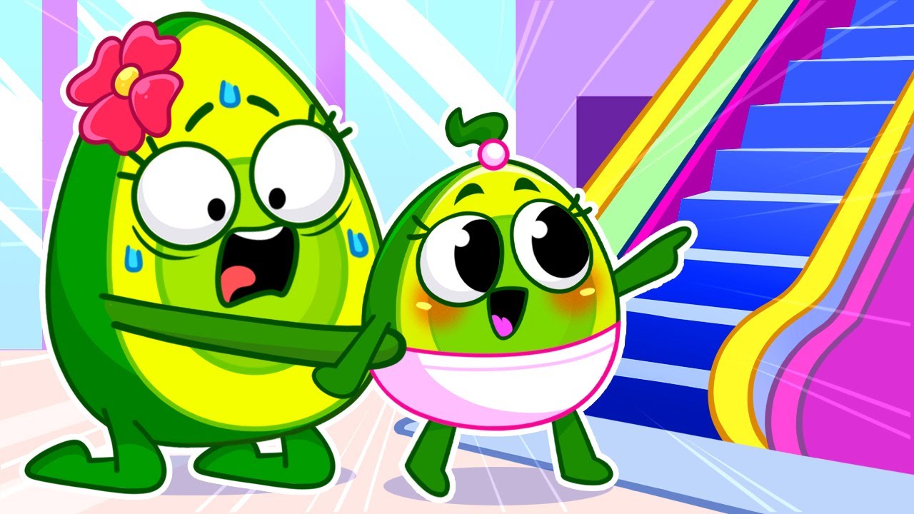 Take the Escalator Song 🤩 | Educational Kids Songs by VocaVoca Friends ...