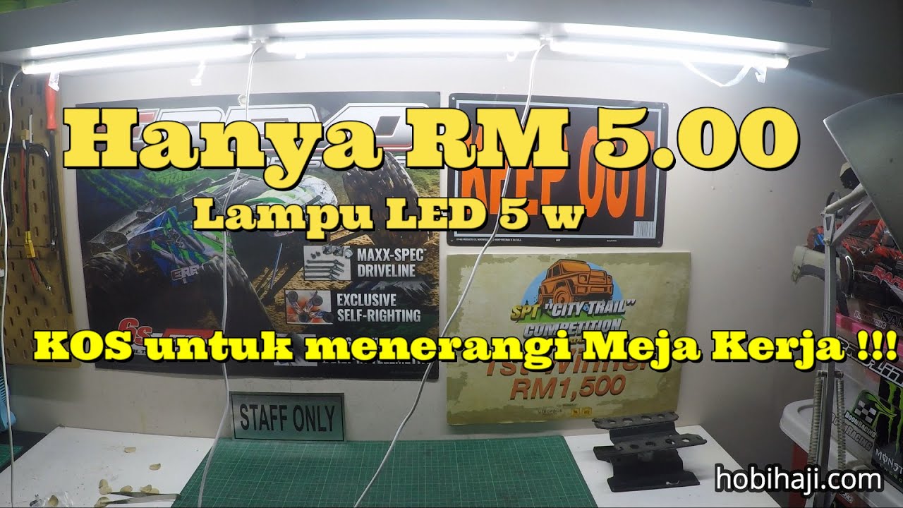 CARA PASANG LAMPU LED PADA MEJA KERJA. MURAH .HANYA RM 5.00 JIMAT ...