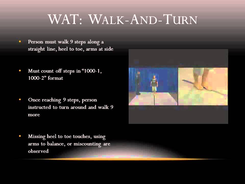 S.F.S.T. - Standardized Field Sobriety Testing - YouTube