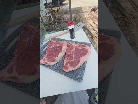 Sometimes I come up with some crazy ideas. turning a stump into a grill ...