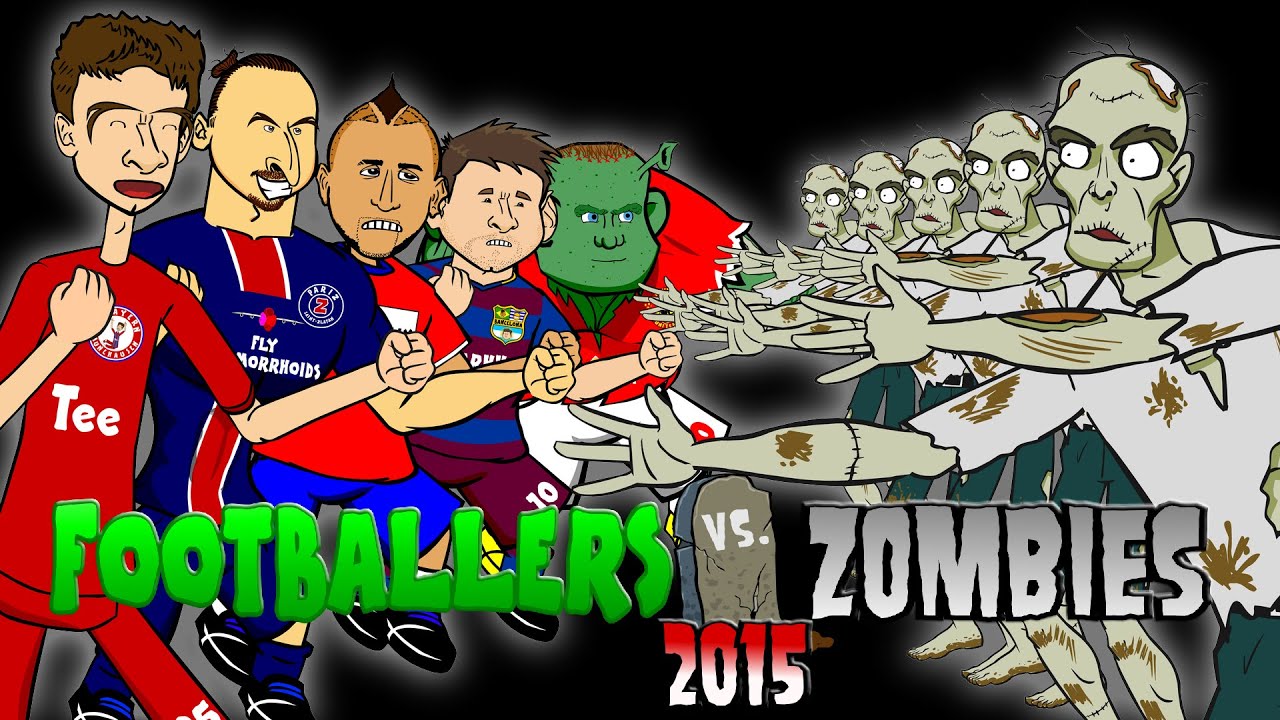 Footballers vs Zombies - 2015! HALLOWEEN SPECIAL! (Messi, Muller ...