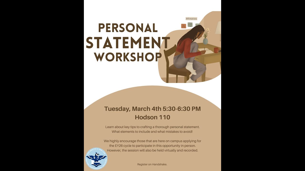 EY26 Personal Statement Workshop - YouTube