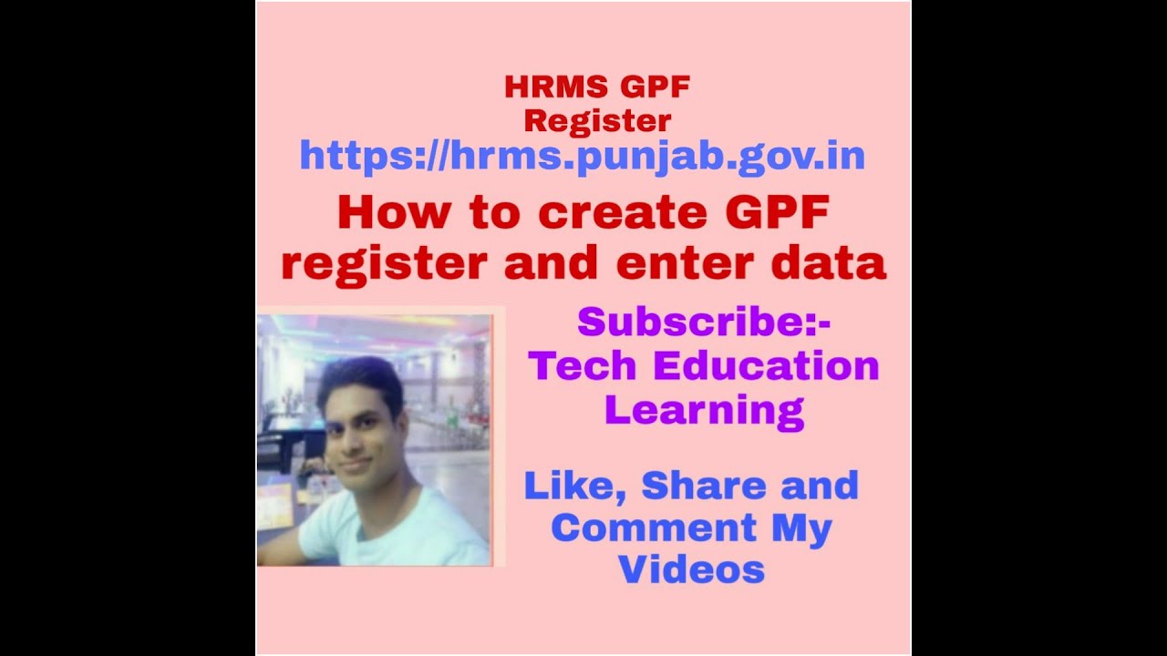 How to create GPF Register and opening balance entries - YouTube