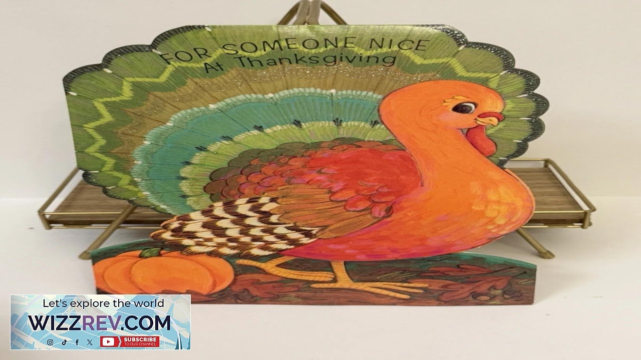Vintage American Greetings Thanksgiving Card Stand Up Turkey Fall Decor ...