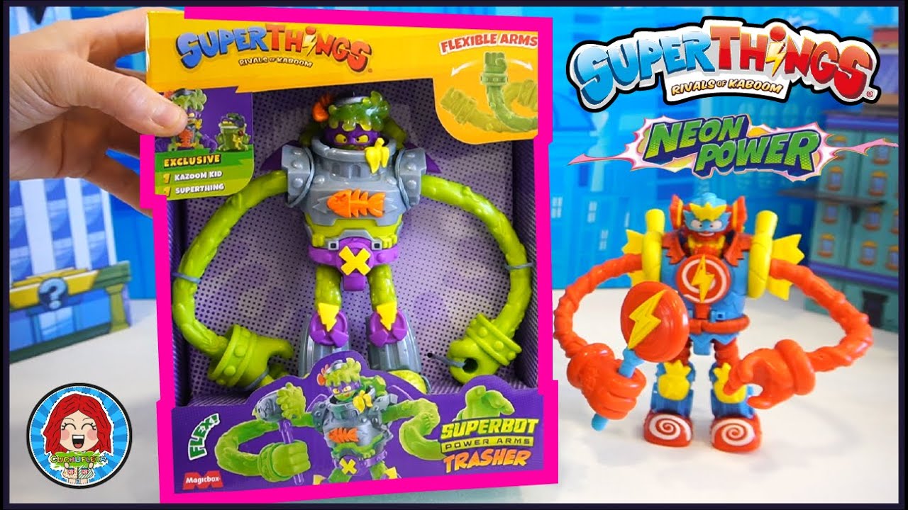 ⚡ NUEVO UNBOXING SUPERBOT TRASHER POWER ARMS!!! 🤖🍭Superthings serie 11 ...