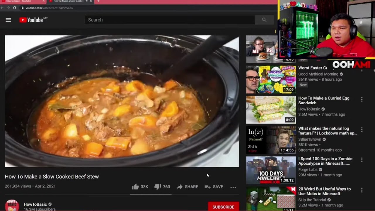 [Oohami React] 8 Hours Slow Cooked Beef Stew - How to basic [Clip 02/04 ...