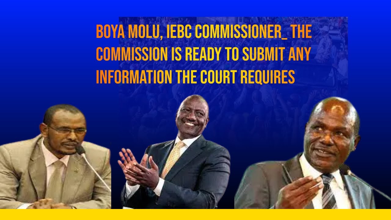 Boya Molu, IEBC Commissioner_ The Commission is ready to submit any ...