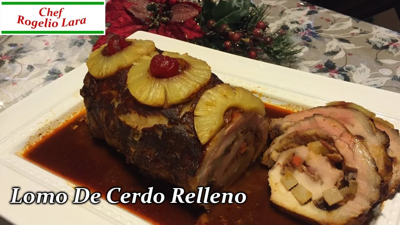 LOMO RELLENO ENCHILADO (CON PIÑA) RECETA DELICIOSA! - YouTube