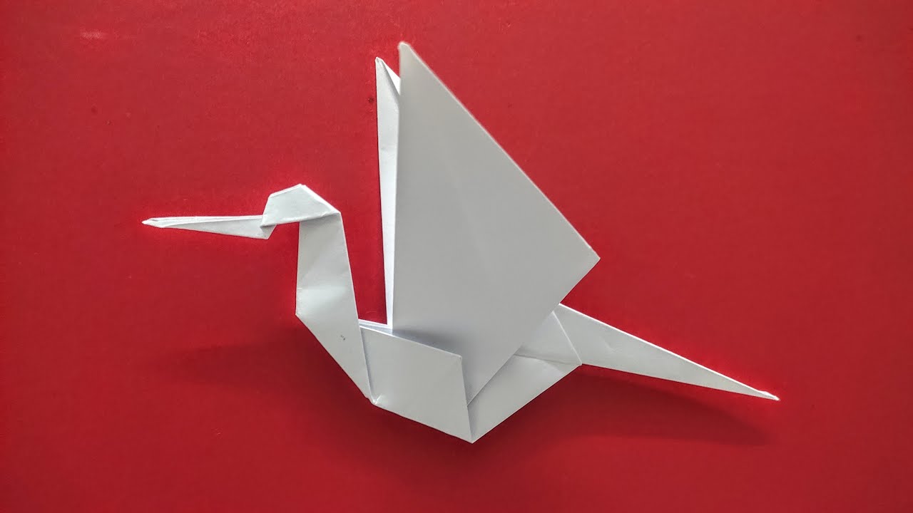 How To Make An Origami Crane Flying Easy - YouTube