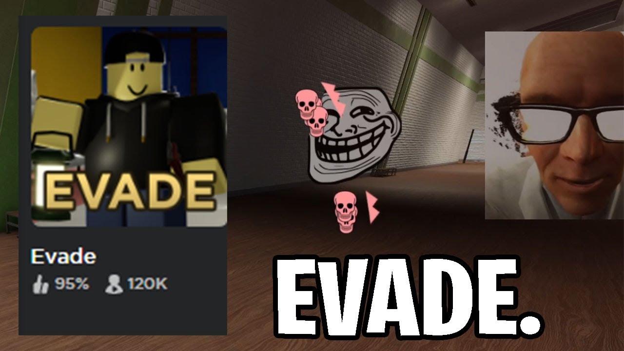running for my life in roblox evade. - YouTube