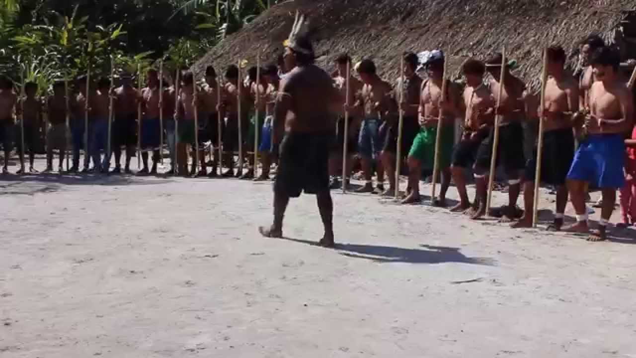 Apresentação de dança dos índios Guarani! - YouTube
