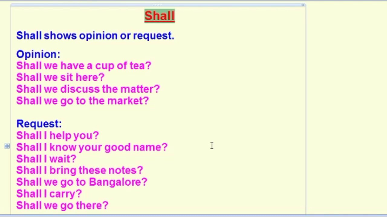 17 Shall Modal Auxiliary Verb English Grammar YouTube 17-shall-modal-auxiliary-verb-english-grammar-youtube