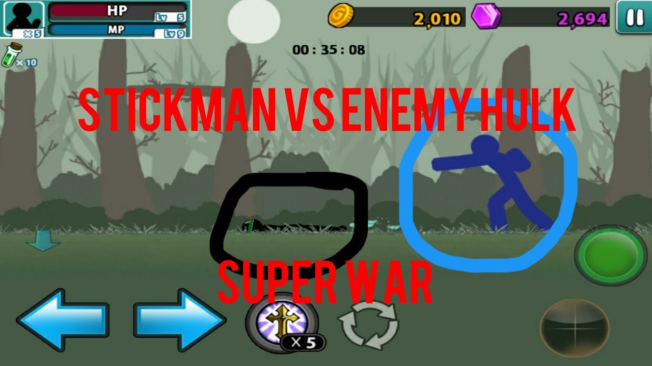stickman vs enemy hulk.super war.in anger of stick 5 - YouTube