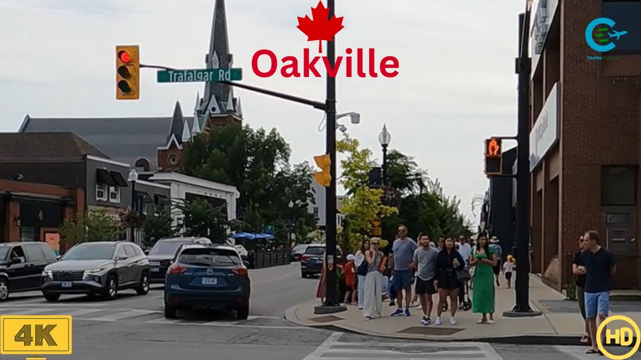 Walking Tour Oakville Lakeshore Boulevard || Virtual Tour Downtown ...