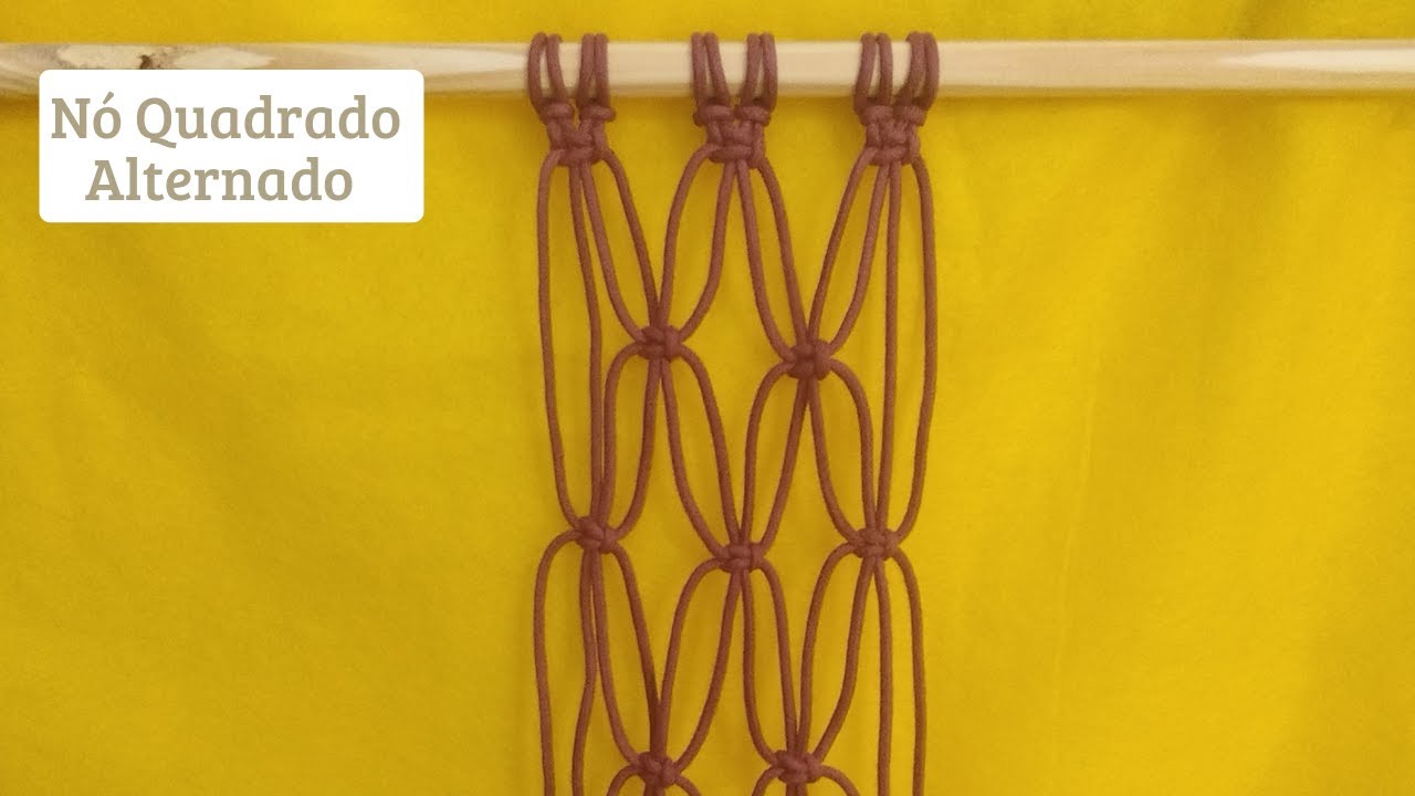 Nó Quadrado Alternado - Macrame - YouTube