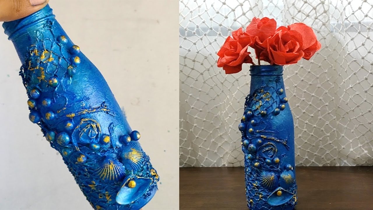 DIY Bottle Craft | Waste Bottle Craft Ideas | DIY Home Decor Bottle ...