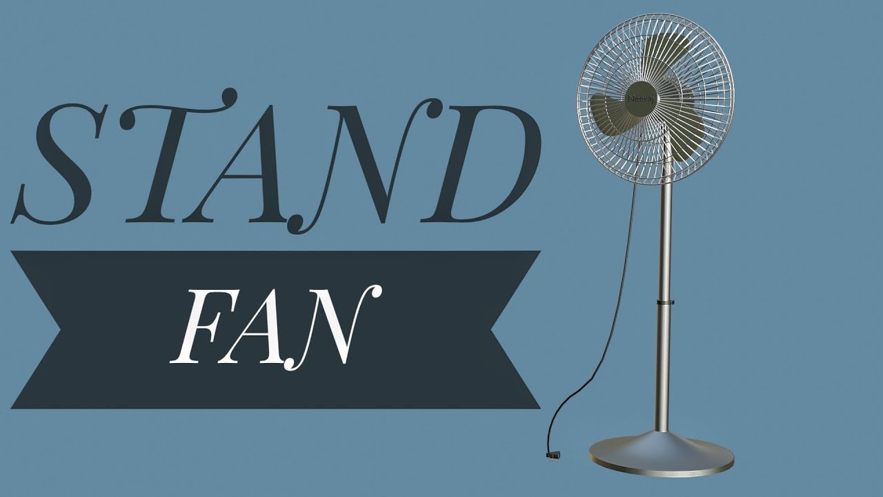 Stand fan 3d Model made in blender | NS blender | Neeraj Kumar| Blender ...