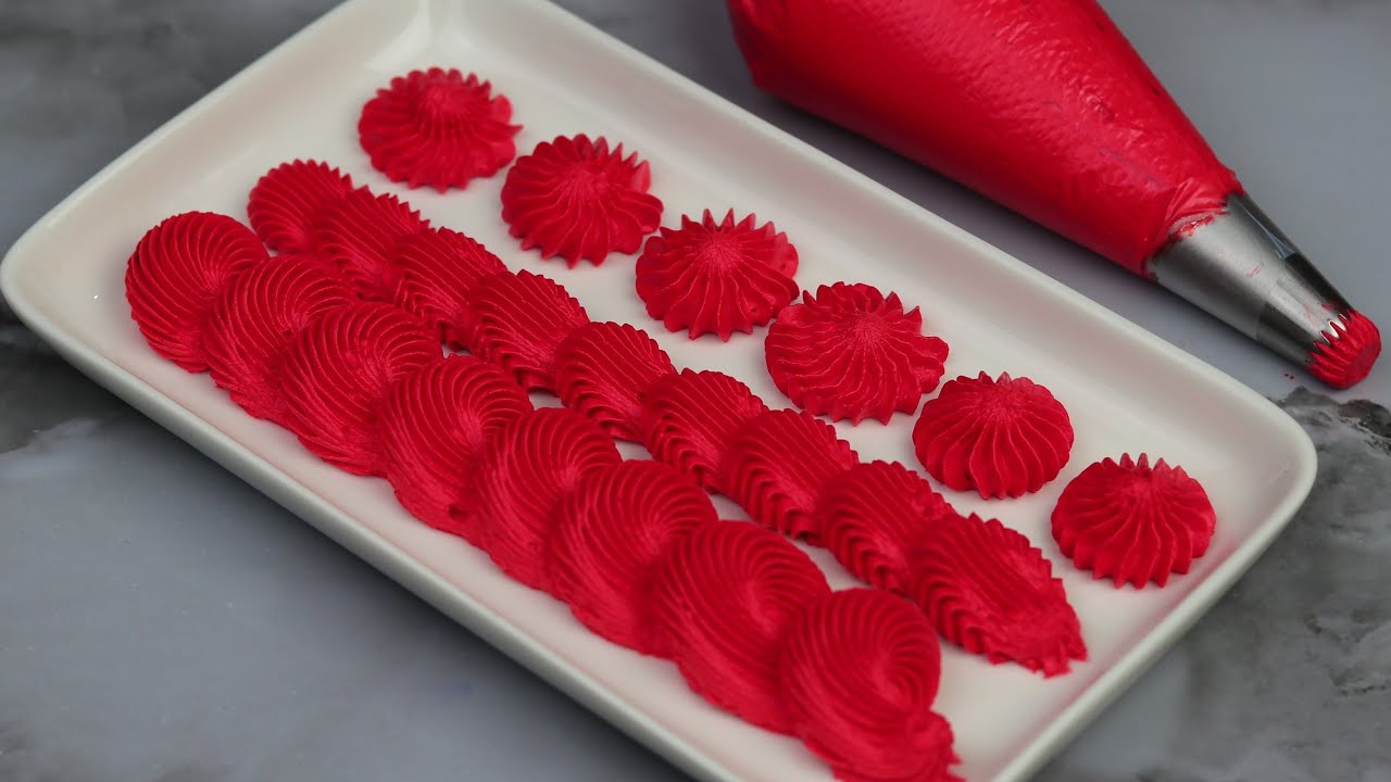 টিপস সহ টুকটুকে লাল ক্রীমের সিকরেট!Red whipped cream making process ...