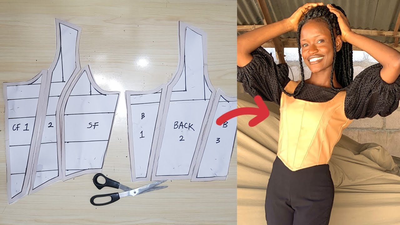 How to cut and sew this simple corset top (detailed beginner friendly ...
