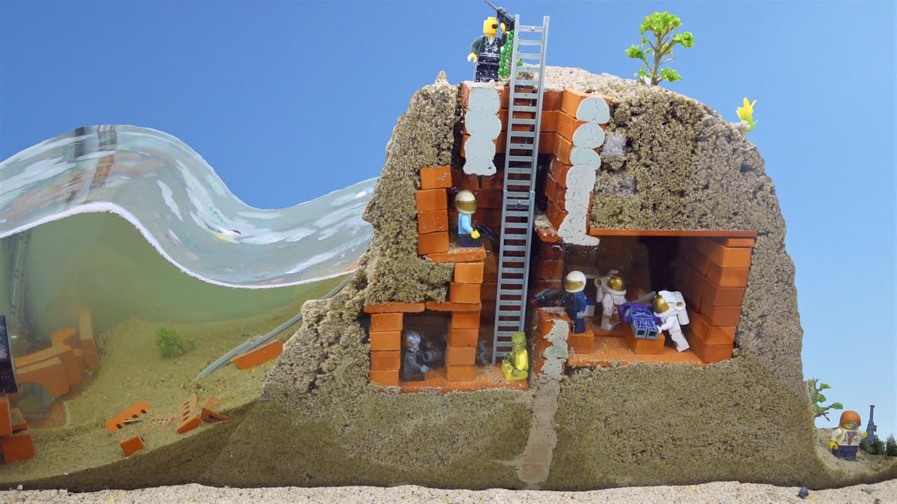 Area 51 Hidden Base - LEGO Dam Breach Experiment - Tsunami And Flood vs ...