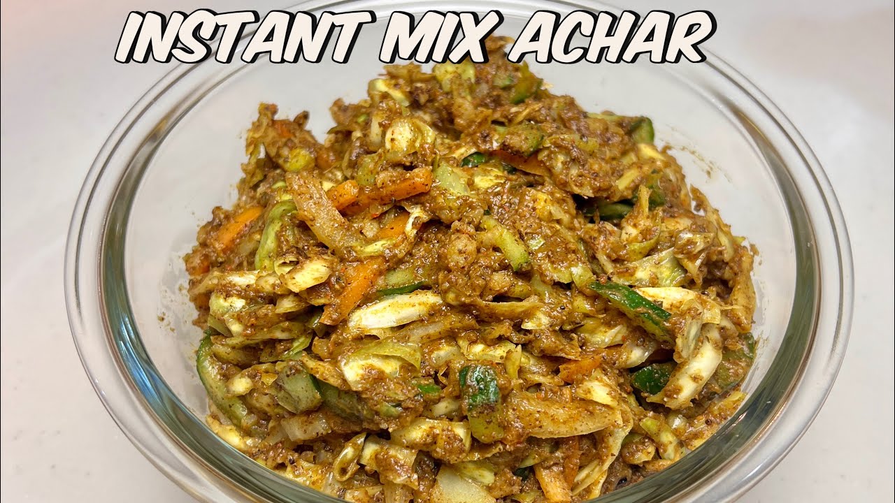 झटपट तयार हुने काँचो अचार/ instant mix pickle / Nepali style Mix achar ...