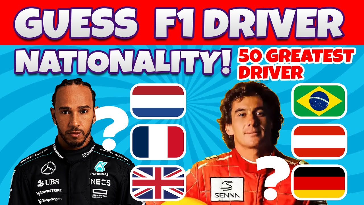 Guess F1 Driver Nationality 50 Greatest Formula 1 Drivers - YouTube