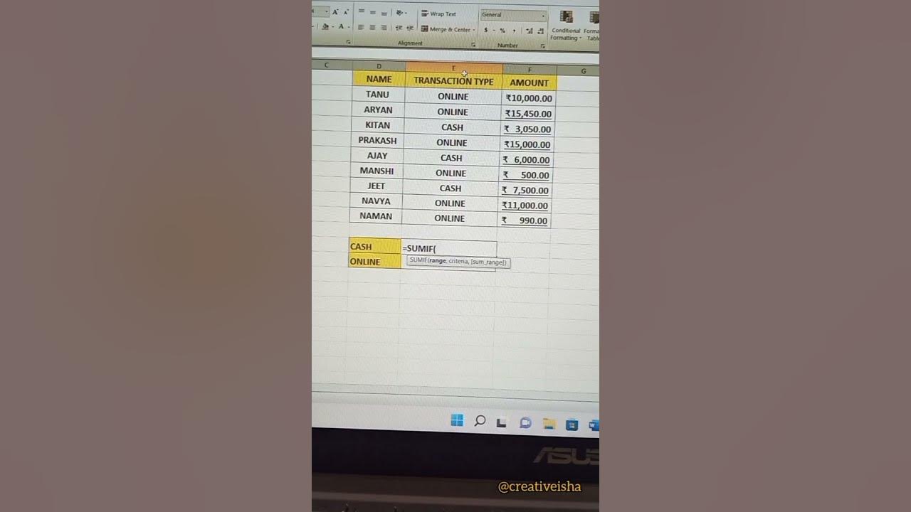 Sumif Formula Excel Trick Shorts Viral Ytshorts Short Excel Computer Computerknowledge
