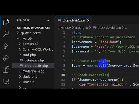 Create and Drop Database and Table in PHP 2024 02 08 - YouTube