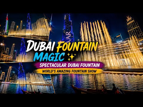 DUBAI FOUNTAIN SHOW ✨🇦🇪 | The Most Spectacular Water & Light Show in Dubai 4K