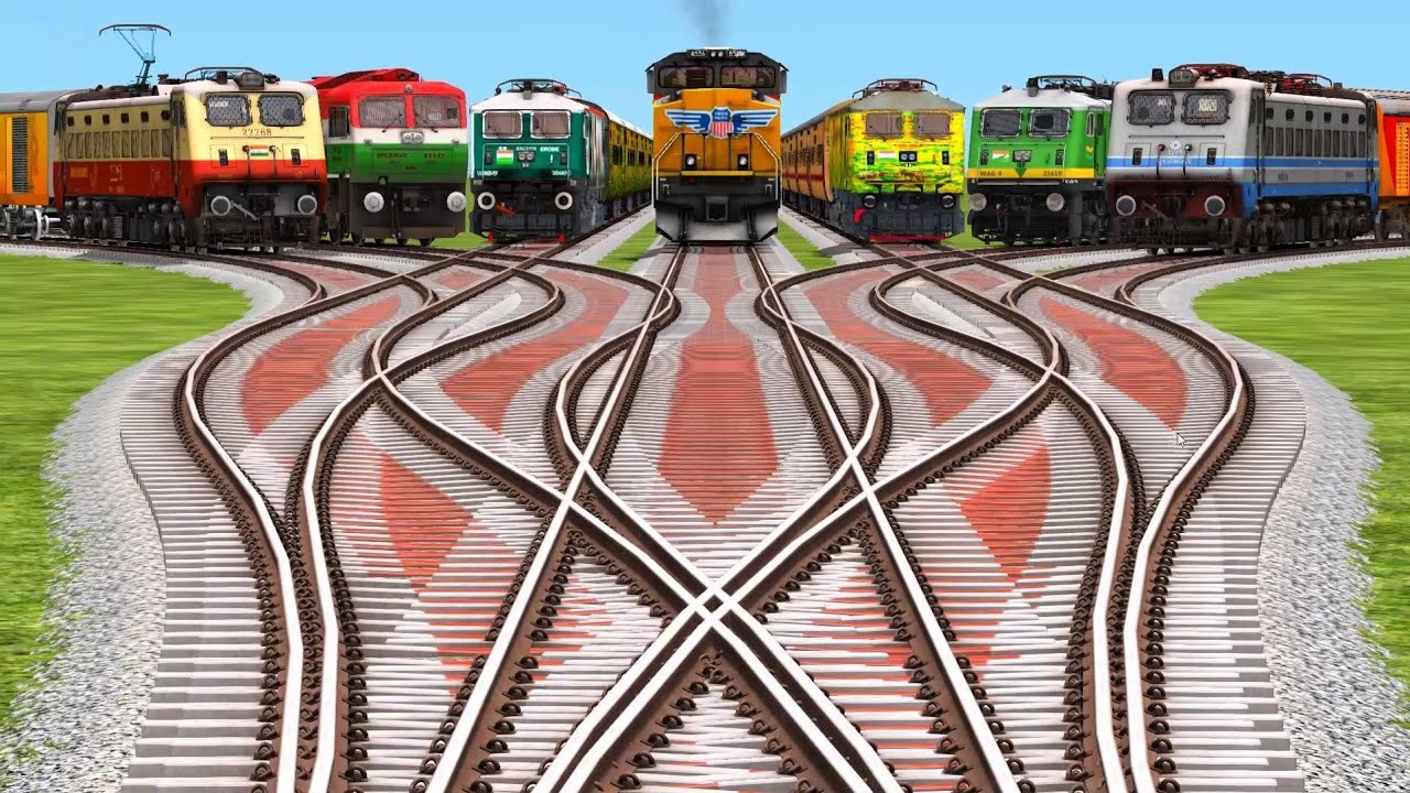 7️⃣TRAINS CROSSING BACK TO BACK ON INDIAN〽️ BUMPY RAILROAD CROSSING ...