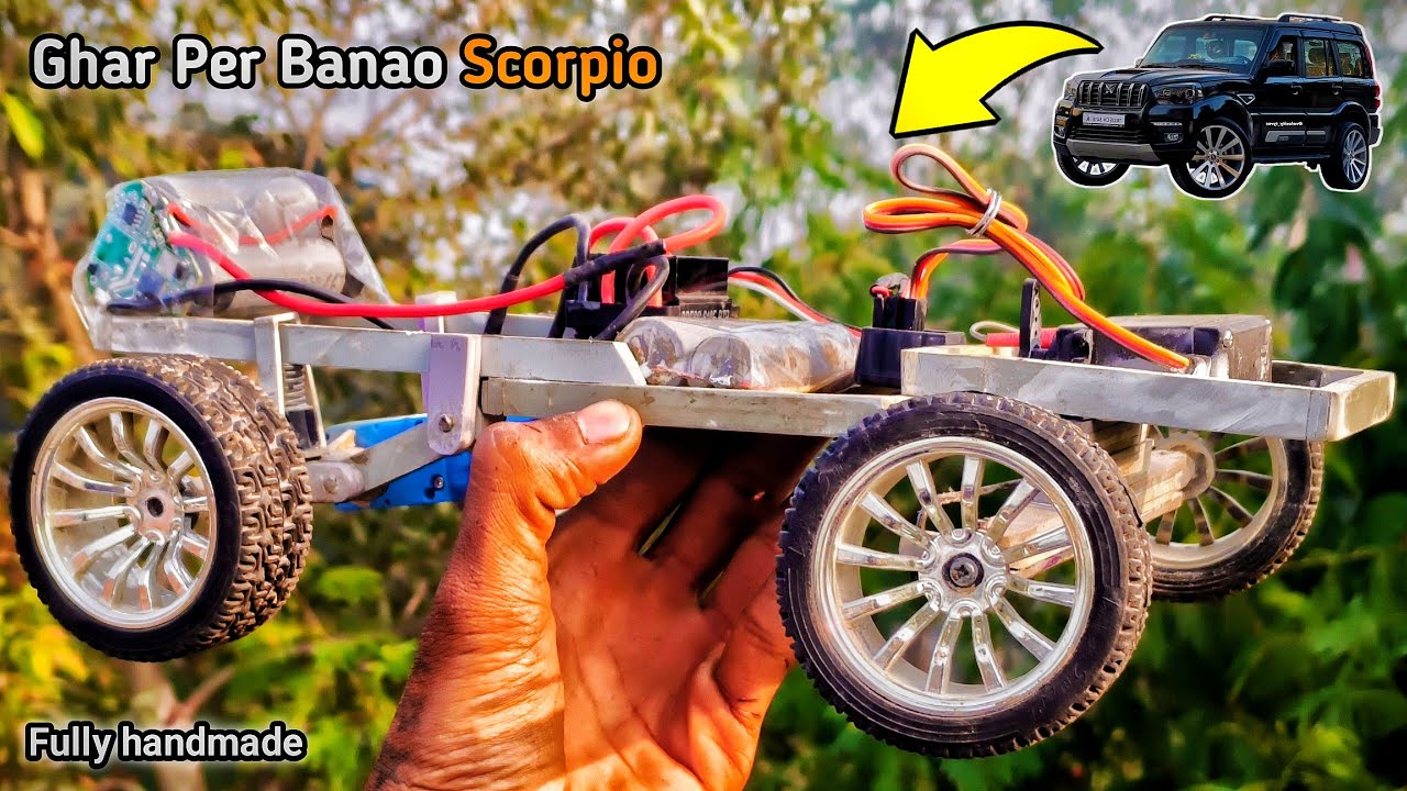 I Build a Mini Rc Scorpio Classic car using pvc pipe 🔥 Handmade Scorpio ...