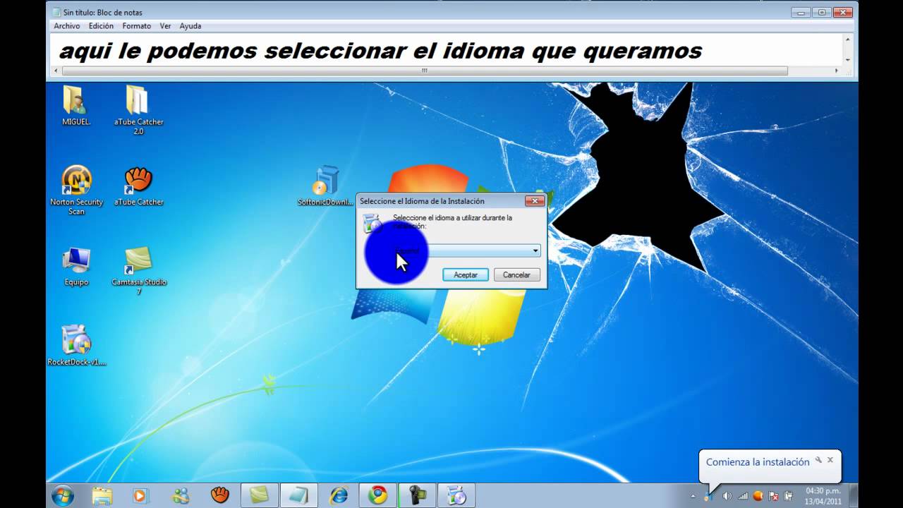 como poner mis iconos en una barra de rocketdock - YouTube