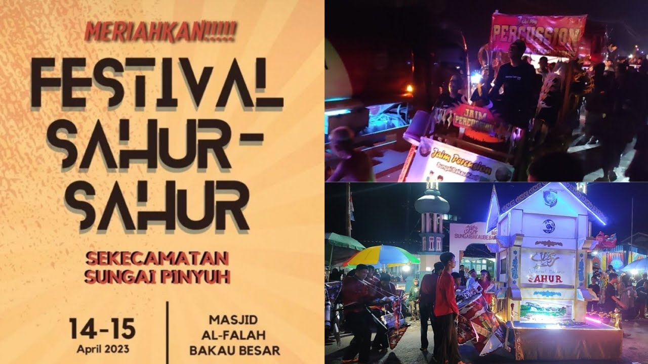 Festival sahur sahur Ramadhan di Bakau besar laut - YouTube