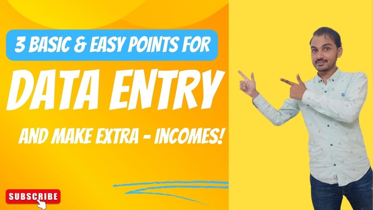 3 Basic and easy points for Data Entry | How to earn money online ...