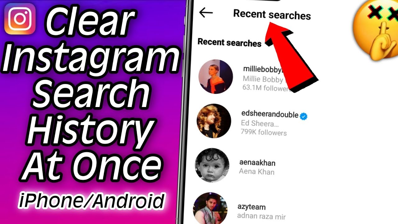 How To Clear Instagram Search History In 1 Click | iPhone/Android - YouTube