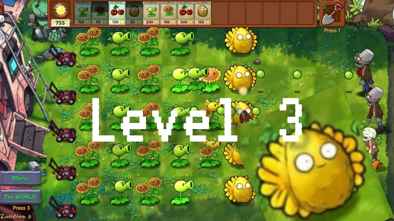 Adventure Level 3 (Normal) || Plants vs Zombies Fusion - YouTube