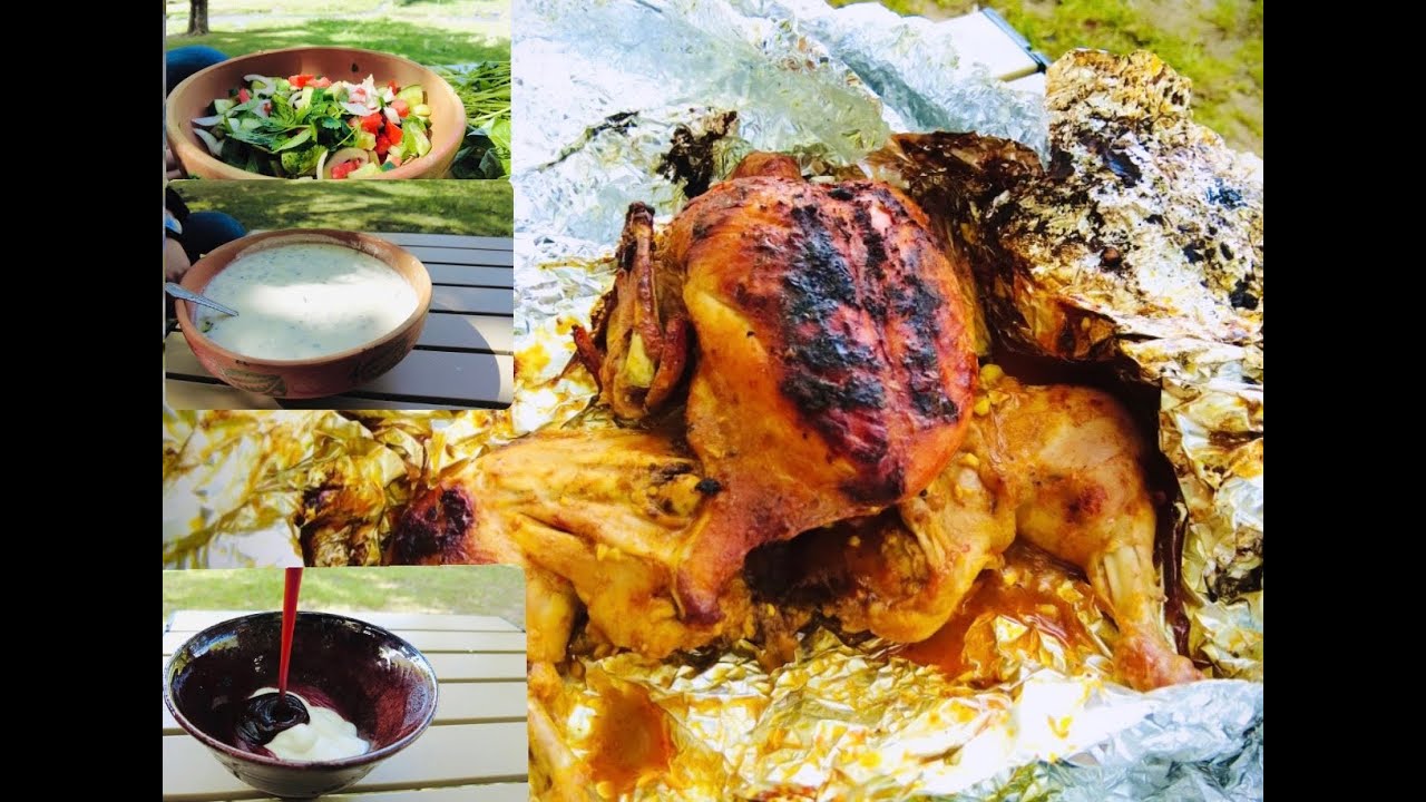 Juicy Grilled Chicken Over the Hot Coals - Outdoor Cooking - YouTube